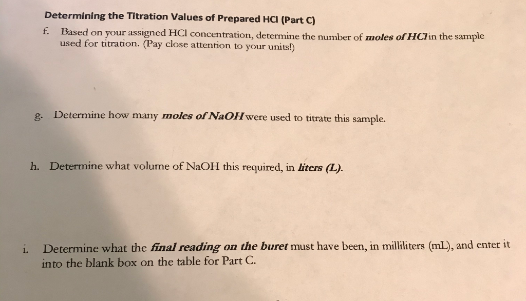 Solved The assigned concentration of HCl is 0.120M diamond | Chegg.com