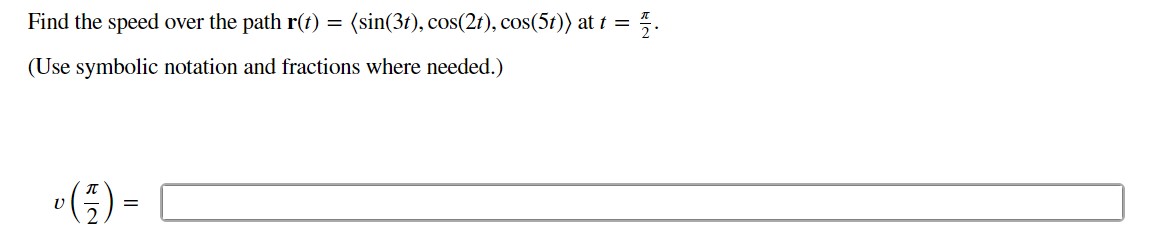 Solved Find the speed over the path | Chegg.com