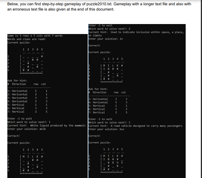 Solved In your midterm, you are going to write a puzzle | Chegg.com