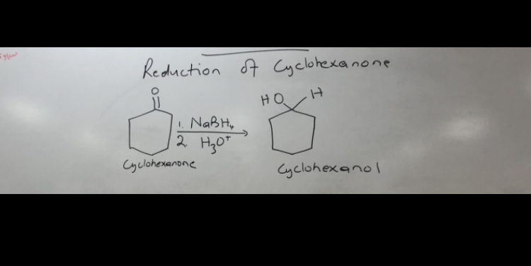 Solved Reduction of Cyclohexanone cyclohexanone Cyclohexanol | Chegg.com