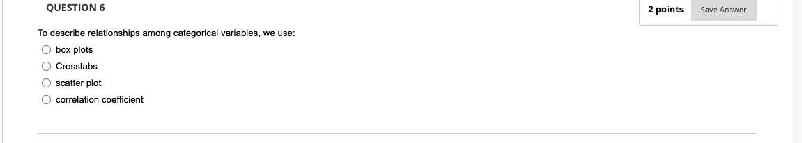 Solved To describe relationships among categorical | Chegg.com