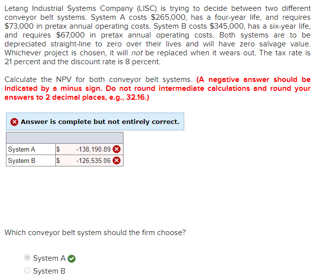 Solved Letang Industrial Systems Company (LISC) ﻿is trying | Chegg.com