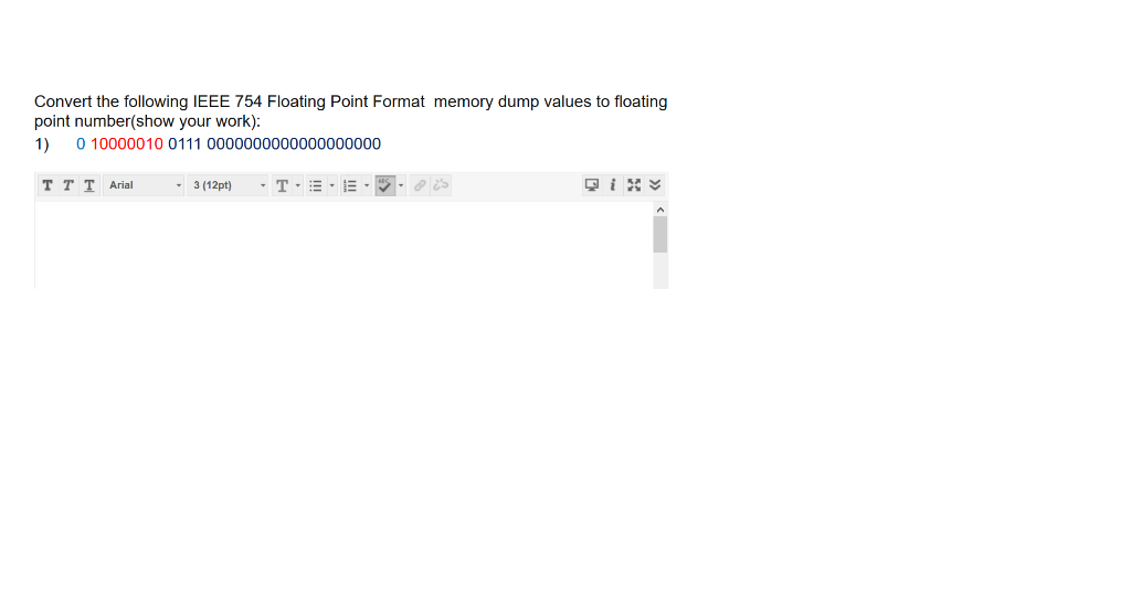Solved IEEE 754 Format of representing very small numbers or | Chegg.com