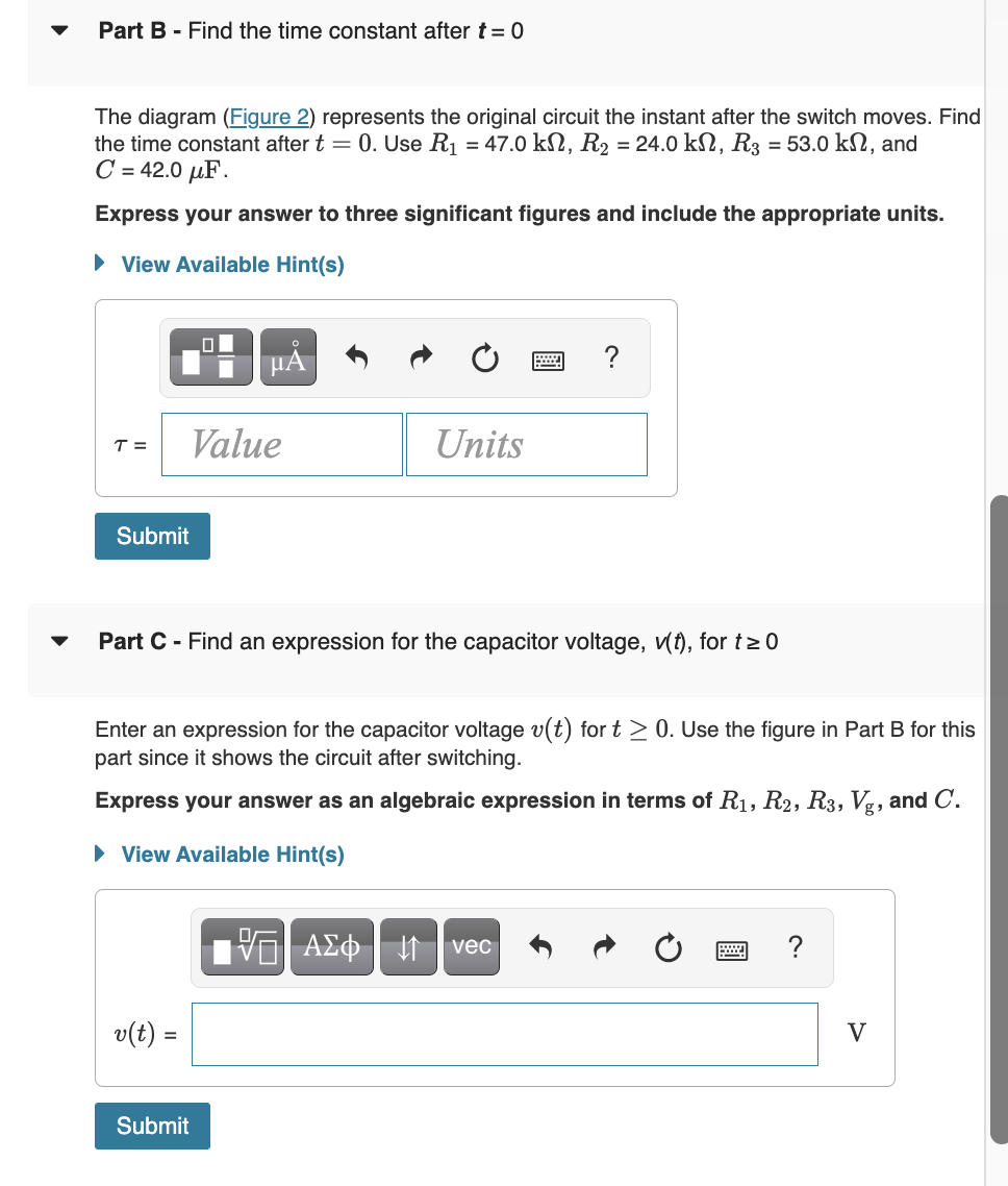 Solved Learning Goal: To analyze an RC circuit to determine | Chegg.com