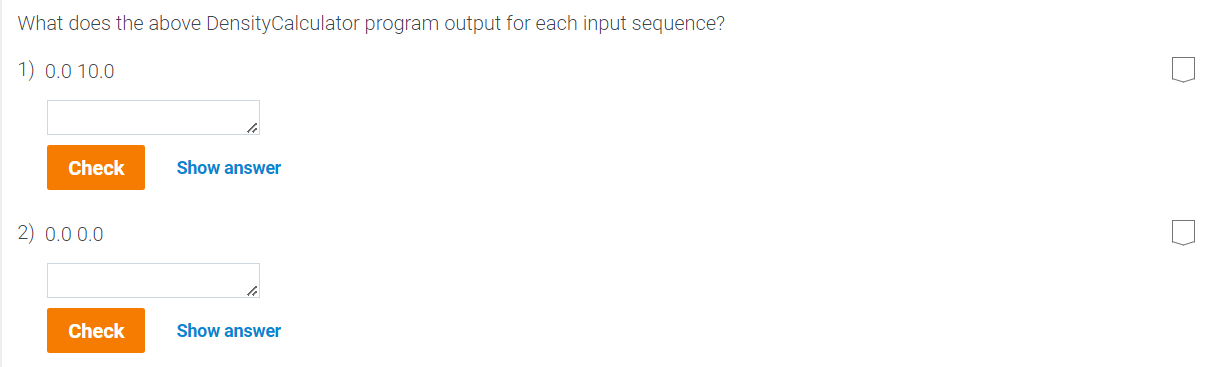 Solved Density example with error-checking code. import | Chegg.com