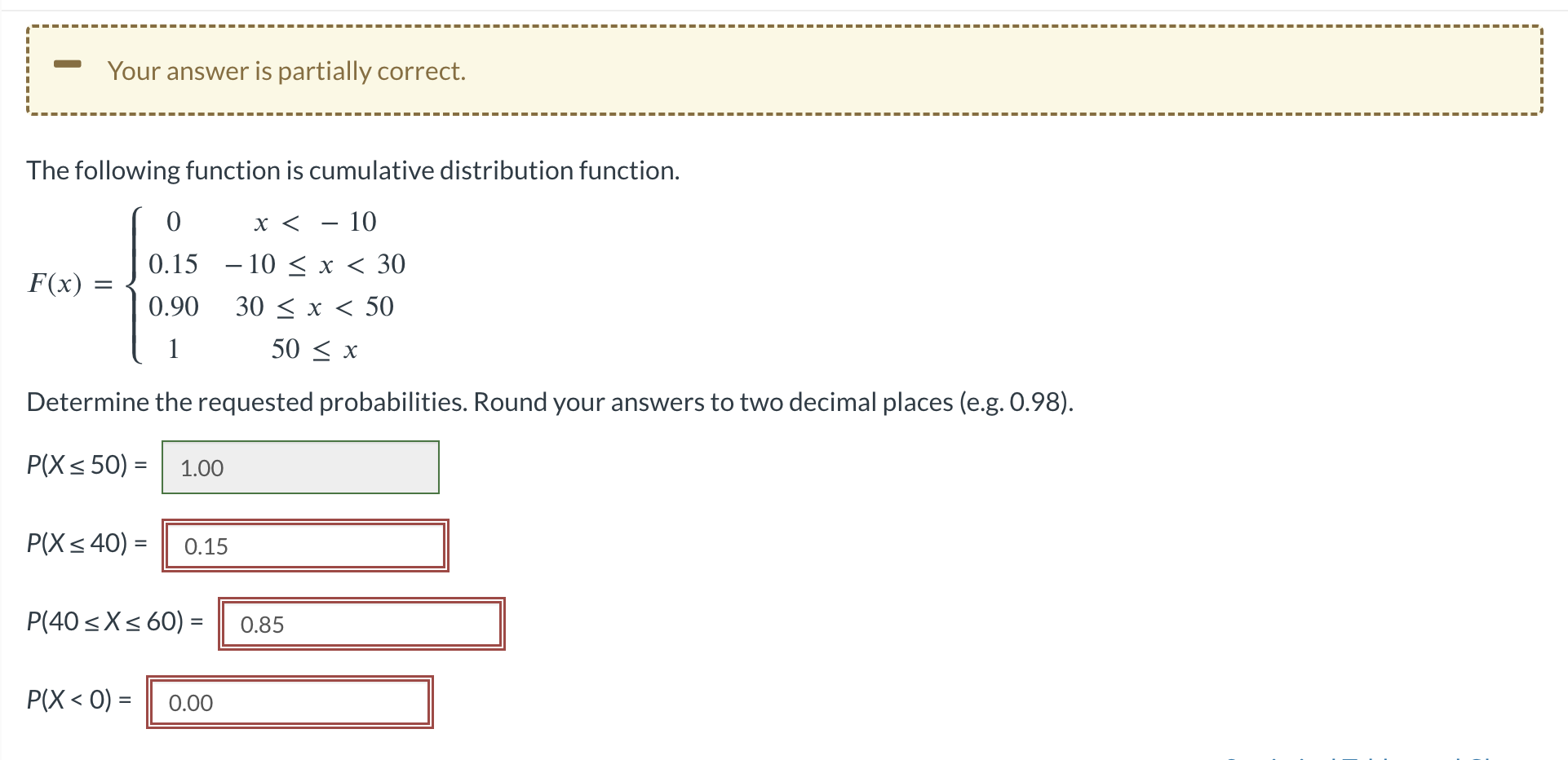 Solved The following function is cumulative distribution | Chegg.com