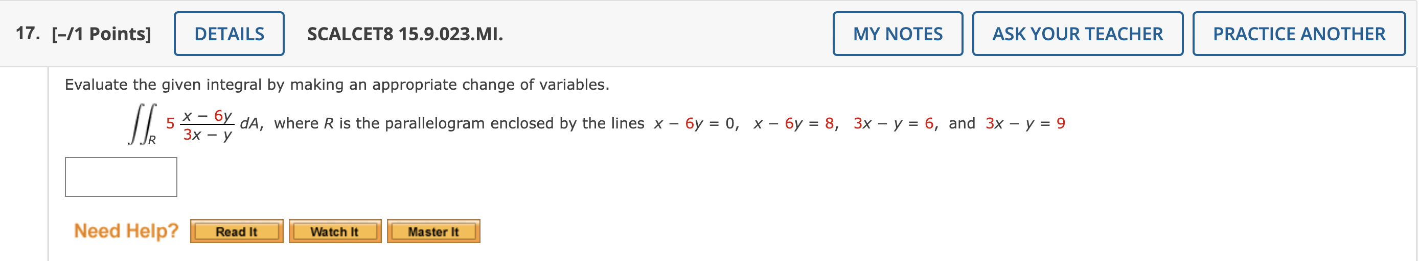 Solved Evaluate the given integral by making an appropriate | Chegg.com