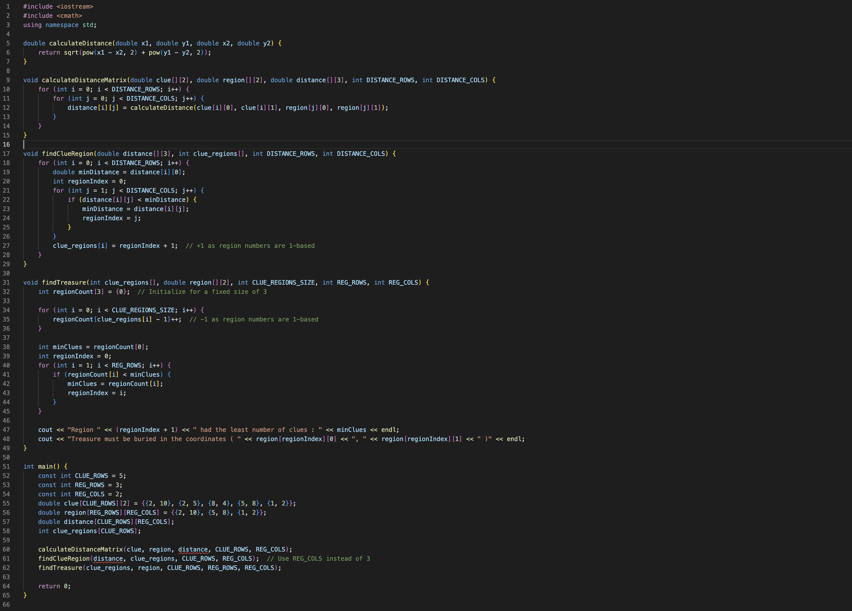 Solved Sample run 2: Elements in arrays const int CLUE_ROWS | Chegg.com