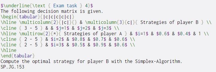 Solved $\underline{\text { Exam task } 4} $ The following | Chegg.com