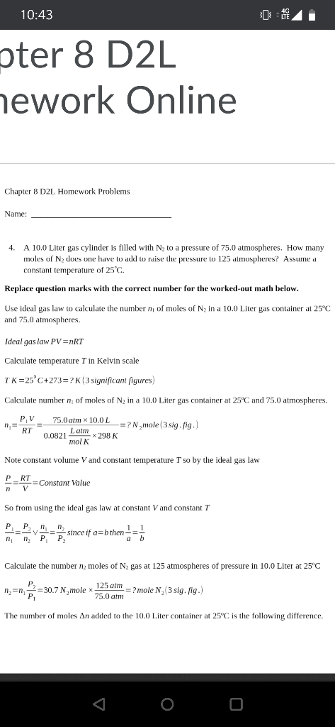 Solved 10:43 pter 8 D2 nework Online Chapter 8 D2L Homework | Chegg.com Solved 10:43 pter 8 D2 nework Online Chapter 8 D2L Homework | Chegg.com