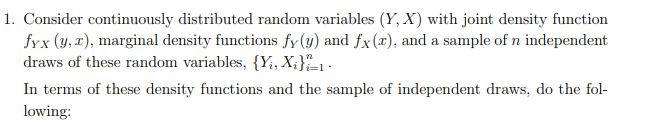 Solved 1. Consider continuously distributed random variables | Chegg.com