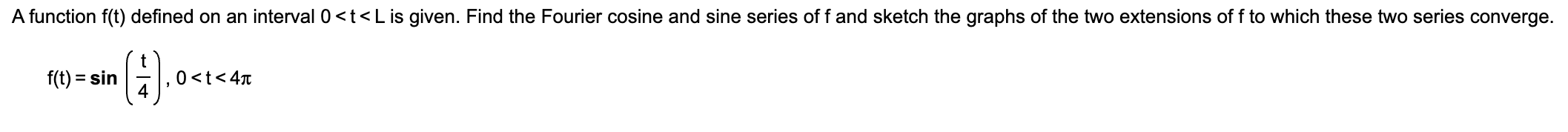 Solved A function \\( f(t) \\) defined on an interval \\( 0 | Chegg.com