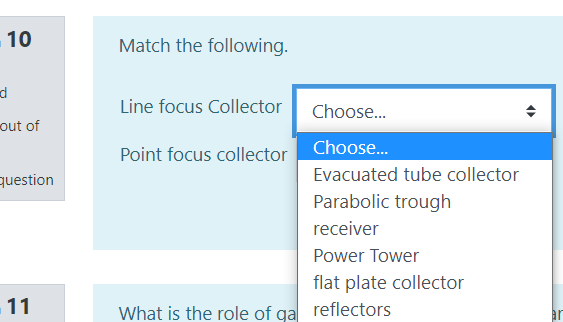 Solved 10 Match the following. d out of question Line focus | Chegg.com