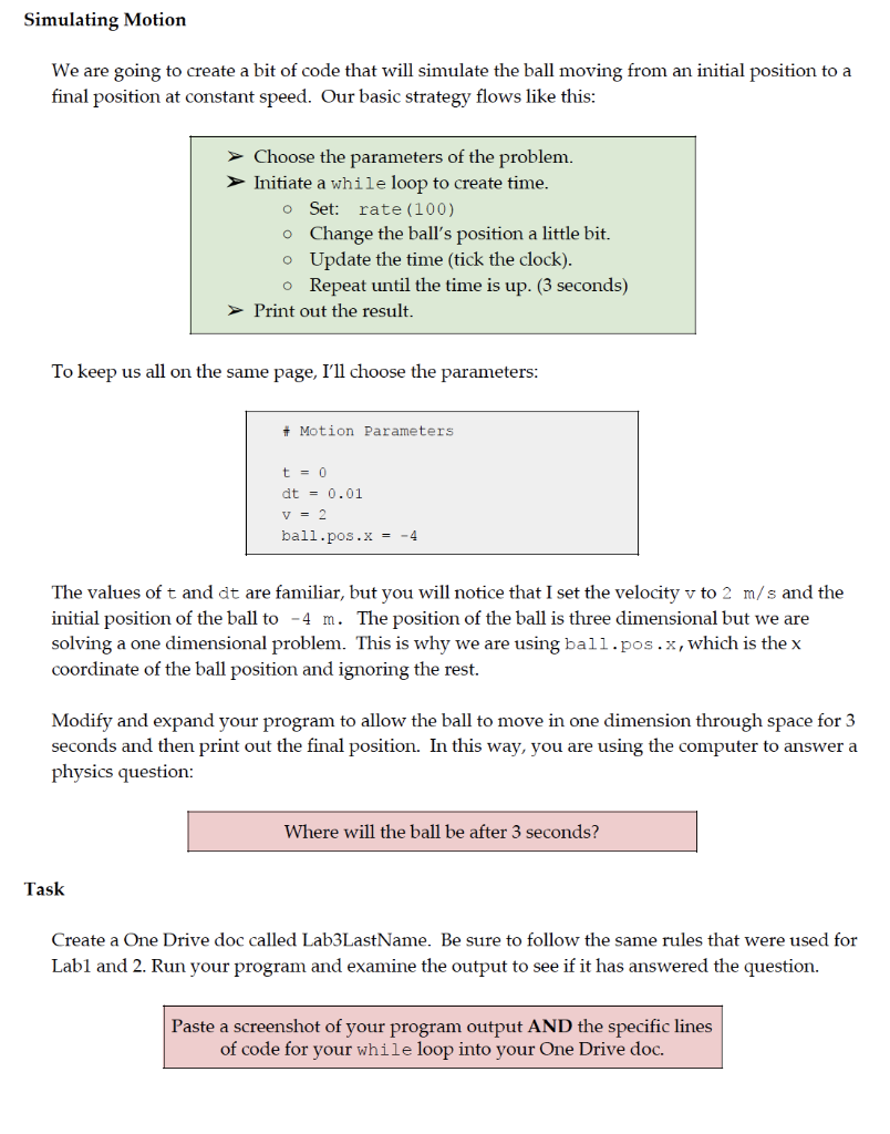 Phys151:Applied Physics Lab 3: Velocity Position | Chegg.com