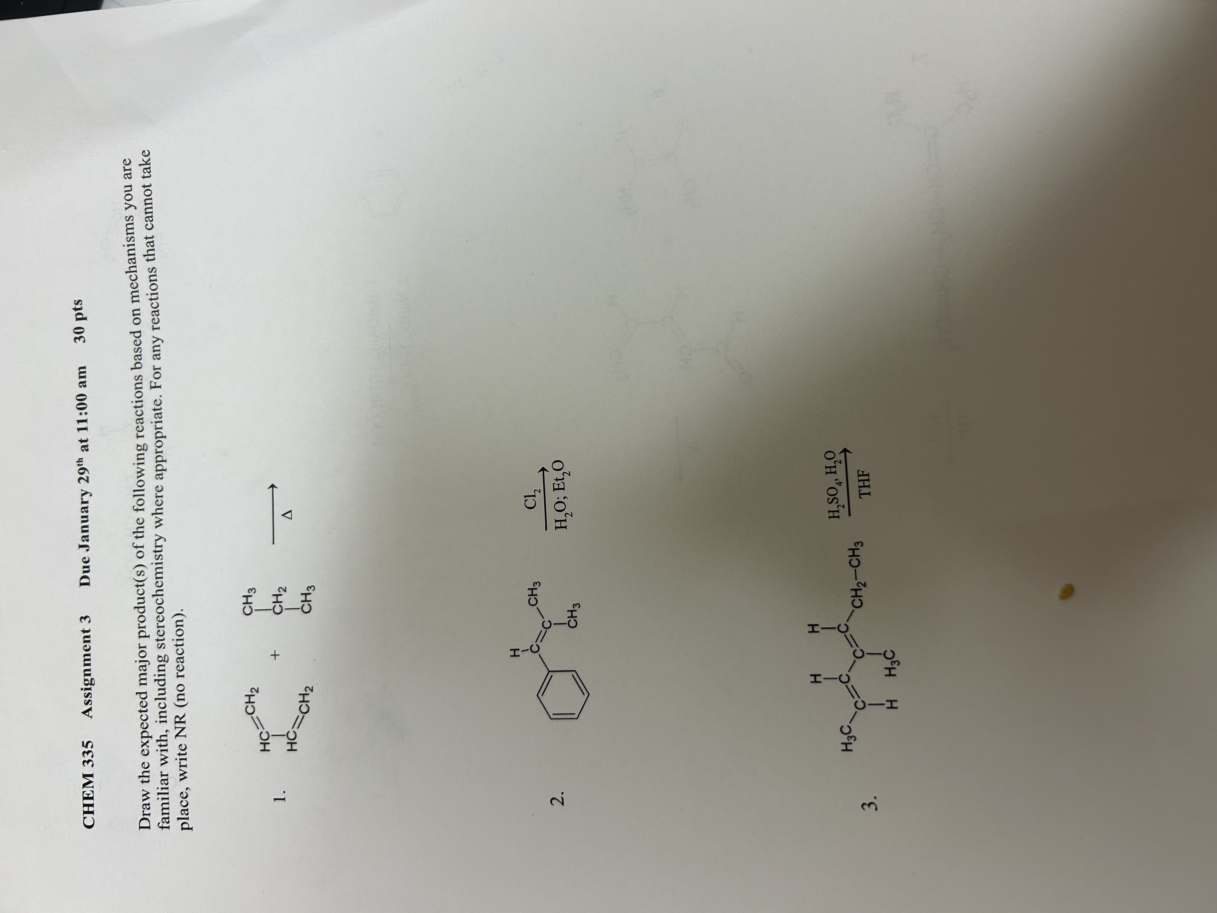 Solved Draw The Expected Major Product S of The Following