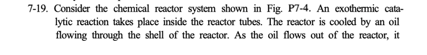 Solved 19 Consider The Chemical Reactor System Shown In