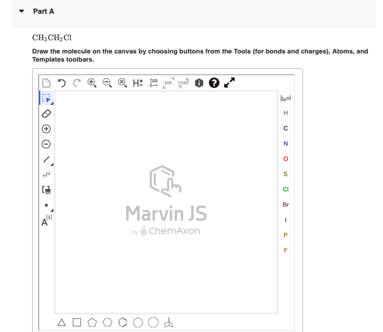 Solved Draw the molecule on the canvas by choosing buttons | Chegg.com