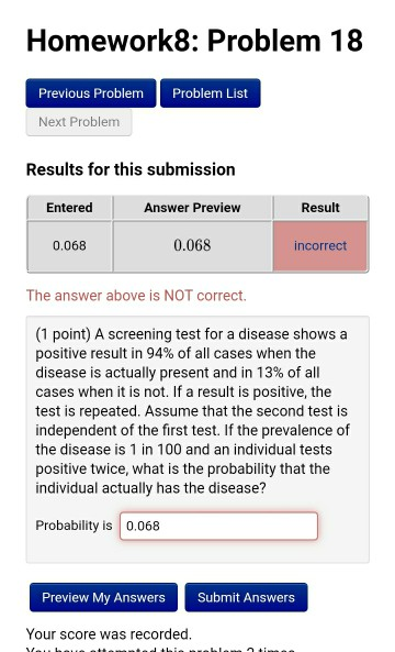 Solved Homework8: Problem 18 Previous Problem Problem List | Chegg.com