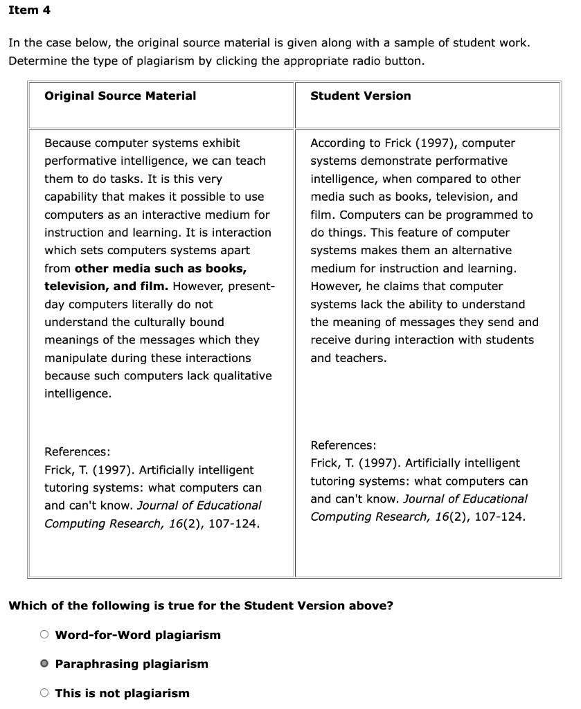 Solved In the case below, the original source material is | Chegg.com