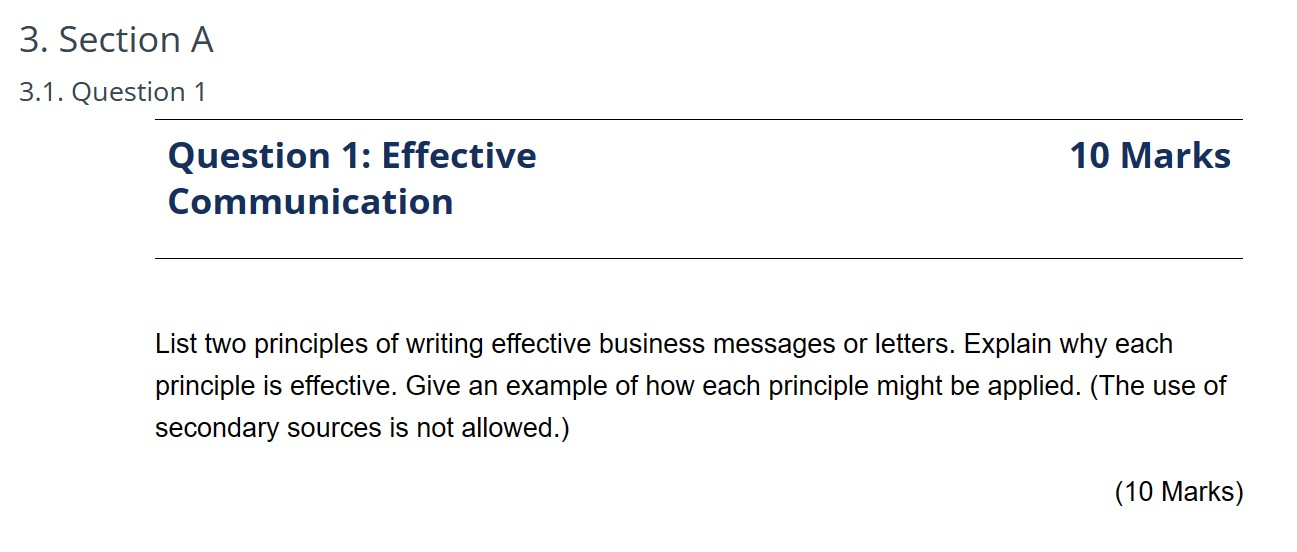 List two principles of writing effective business | Chegg.com