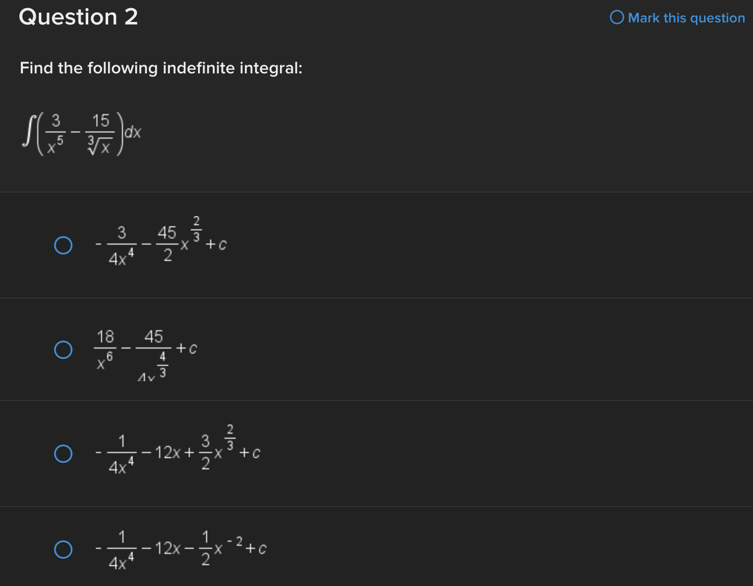 Solved Question 2Mark this questionFind the following | Chegg.com