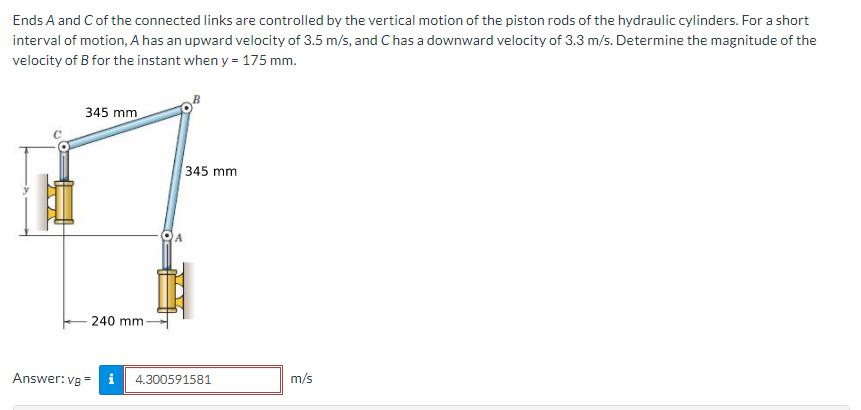 Solved Ends A and Cof the connected links are controlled by | Chegg.com