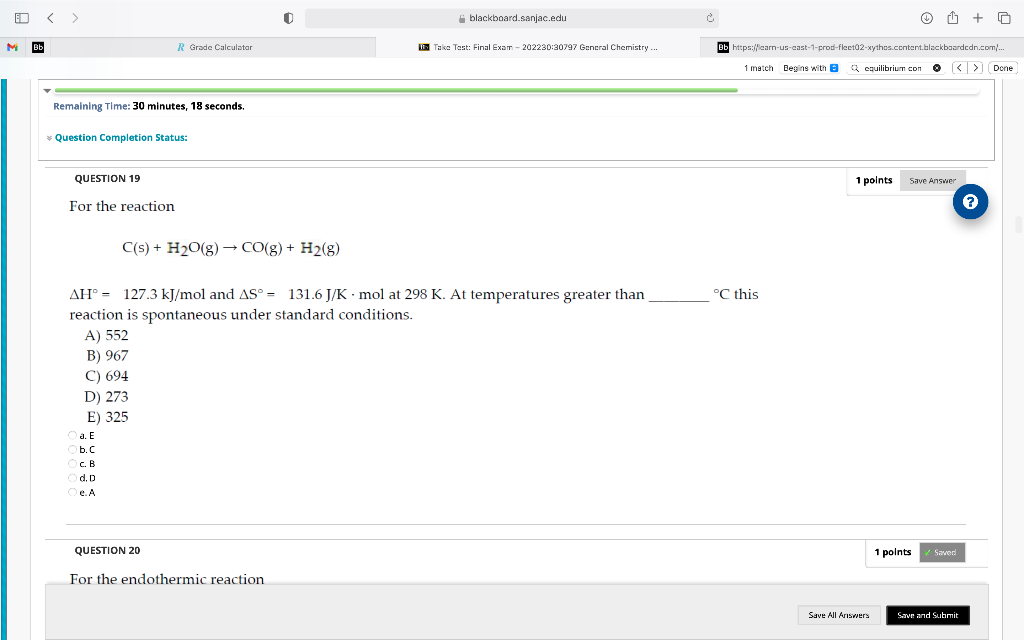 Solved ΔS is negative for the reaction A) | Chegg.com