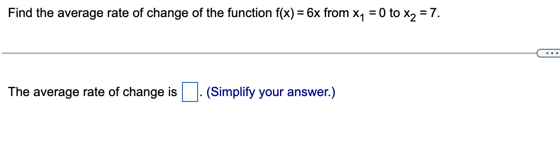 Solved Find the average rate of change of the function | Chegg.com
