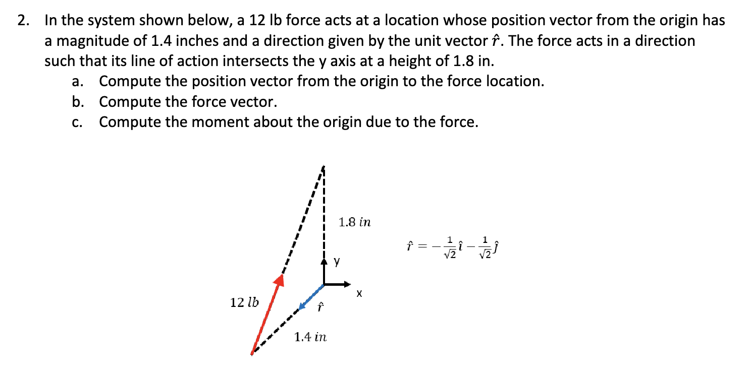 Solved In the system shown below, a 12lb ﻿force acts at a | Chegg.com