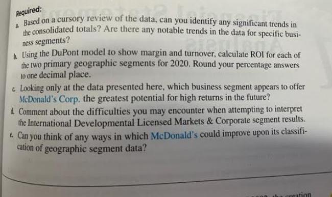 Solved Required: 2. Based on a cursory review of the data, | Chegg.com