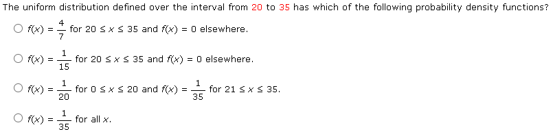Solved The uniform distribution defined over the interval | Chegg.com