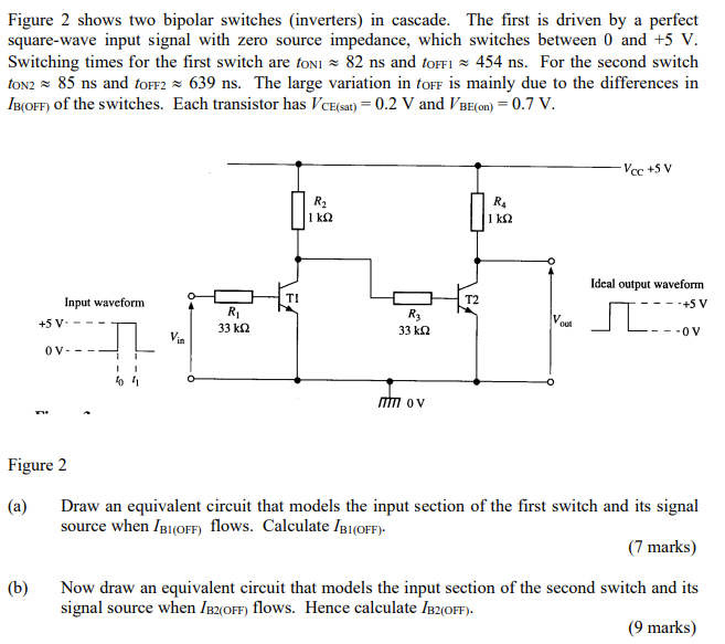 Solved Figure 2 shows two bipolar switches (inverters) in | Chegg.com