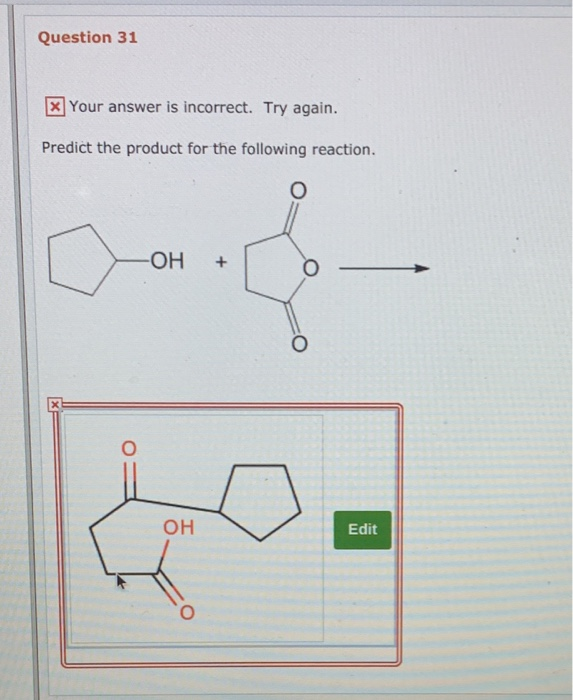 Solved Question 31 [x] Your answer is incorrect. Try again. | Chegg.com