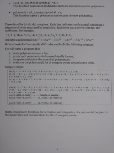 Lab 11. Polynomial (The Last Lab) 1. Preliminary | Chegg.com