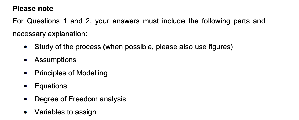 Solved (1) For a simple splitter (one inlet stream and two | Chegg.com