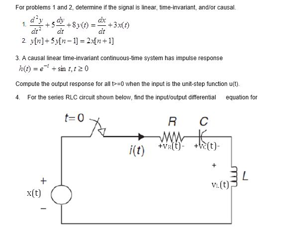 Solved For Problems 1 And 2 Determine If The Signal Is