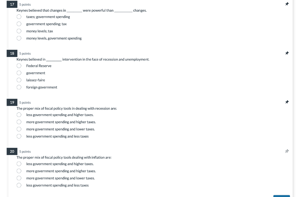 Solved Keynes believed that changes in ___________ were | Chegg.com