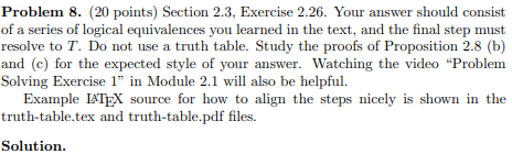 Solved Problem 8. (20 points) Section 2.3, Exercise 2.26. | Chegg.com