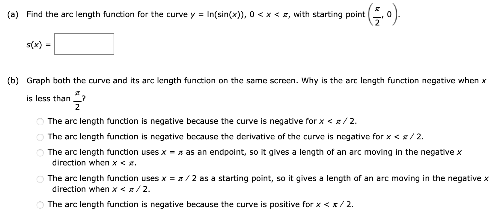 Solved Consider the arc of the curve from point P to point | Chegg.com
