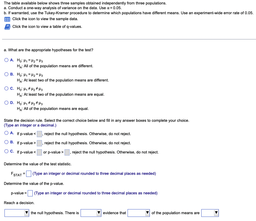 Solved Distribution of the Studentized Range (q-values) | Chegg.com