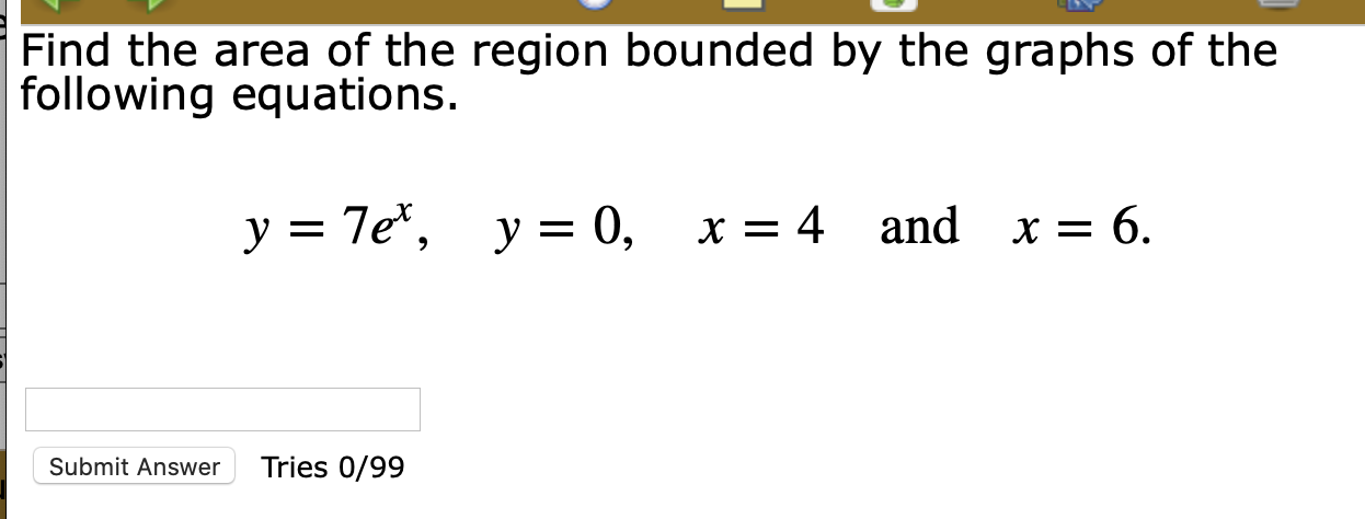 Solved Find the area of the region bounded by the graphs of | Chegg.com
