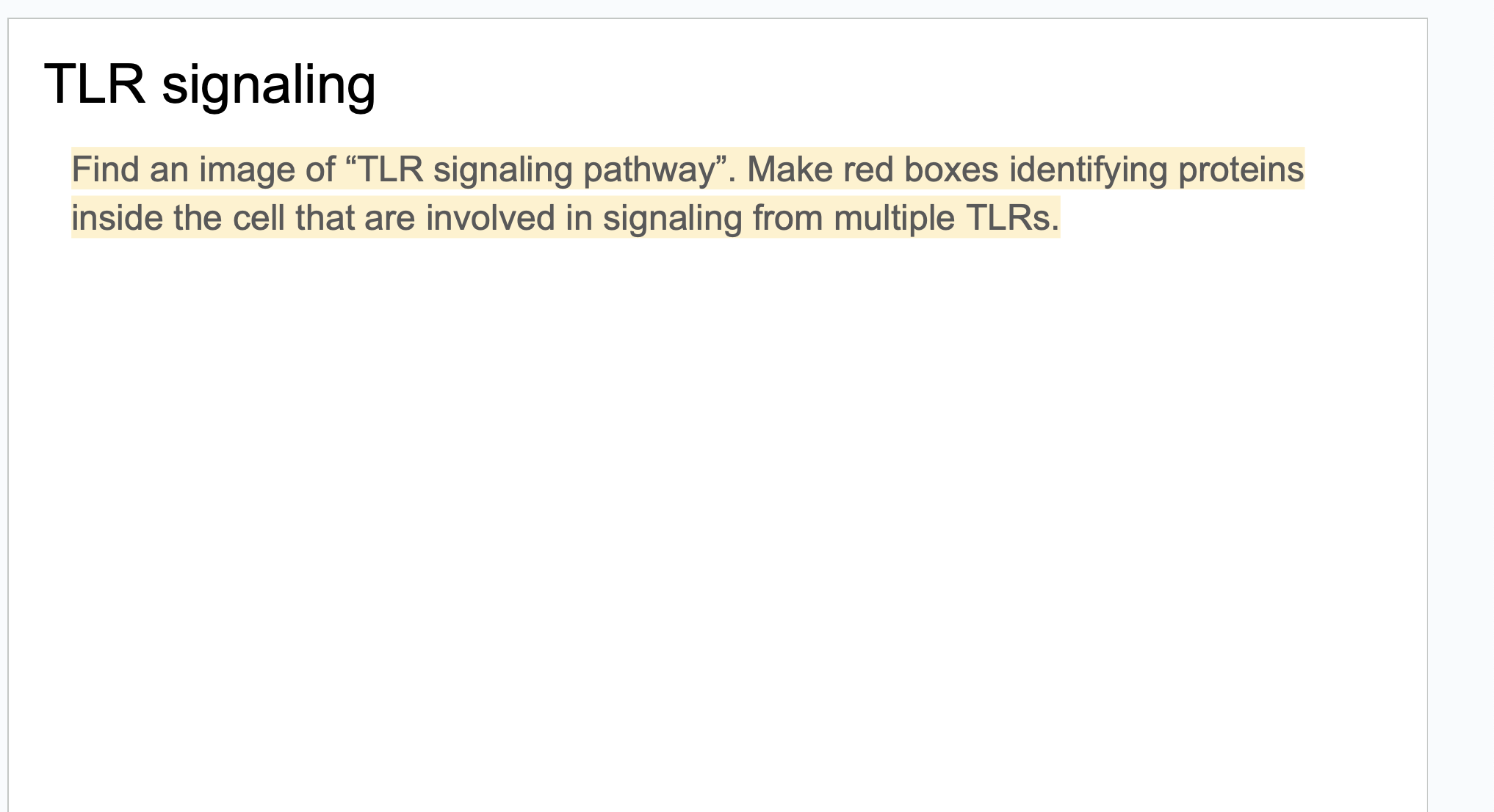 Solved TLR signalingFind an image of "TLR signaling | Chegg.com