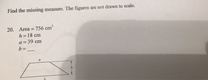 Solved Find the missing measure. The figures are not drawn | Chegg.com