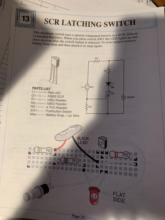 Solved Lab #13: SCR LAtching Switch How do you identify the | Chegg.com