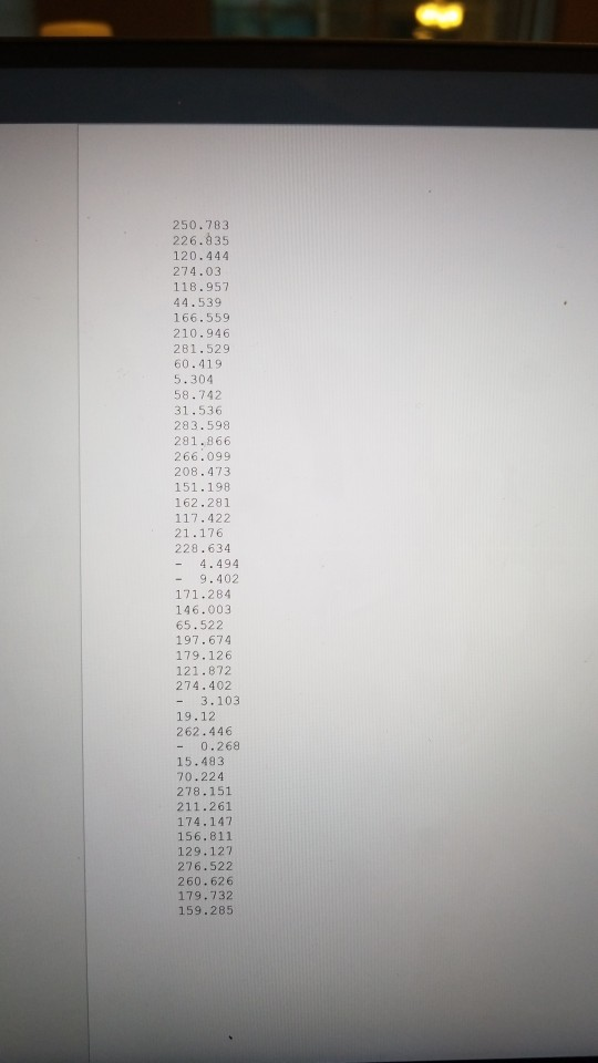 Solved Goals: Reading data from file, using arrays and | Chegg.com