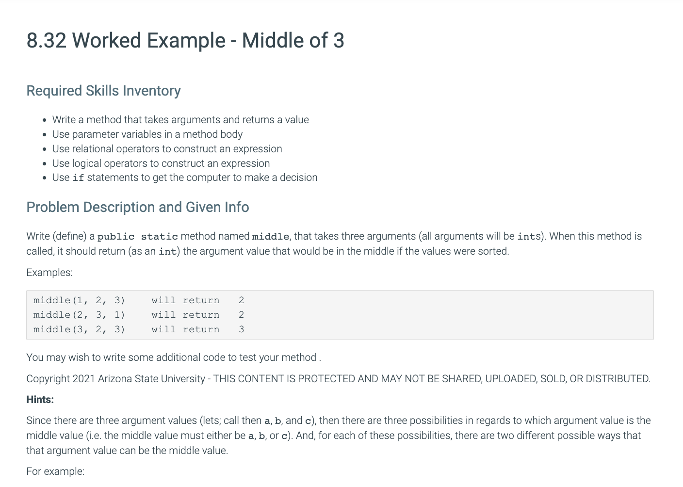 Solved Required Skills Inventory - Write a method that takes | Chegg.com