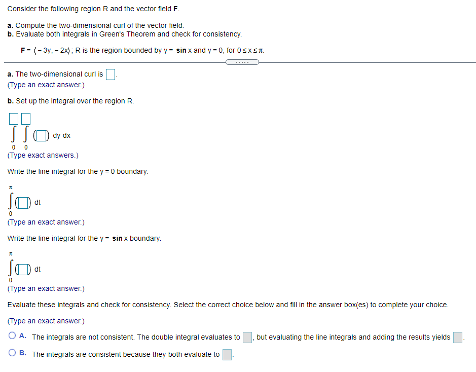 Solved Consider the following region R and the vector field | Chegg.com