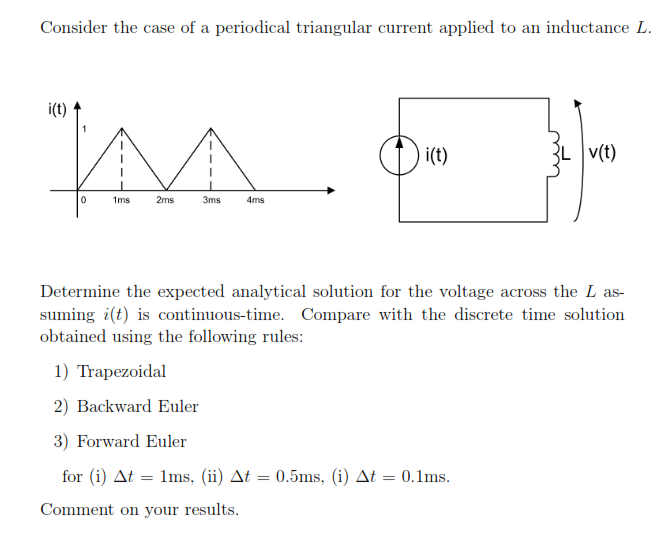 Solved Consider the case of a periodical triangular current | Chegg.com