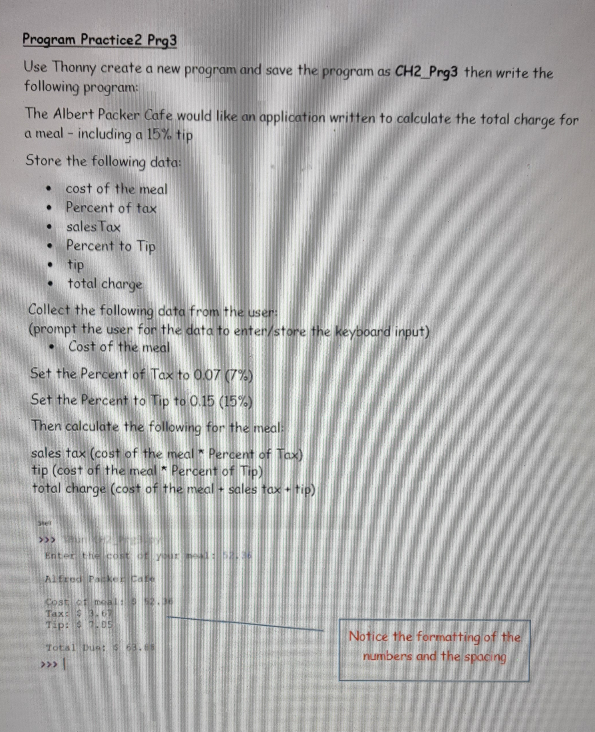 Solved Program Practice2 prg3use Thonny Create A New
