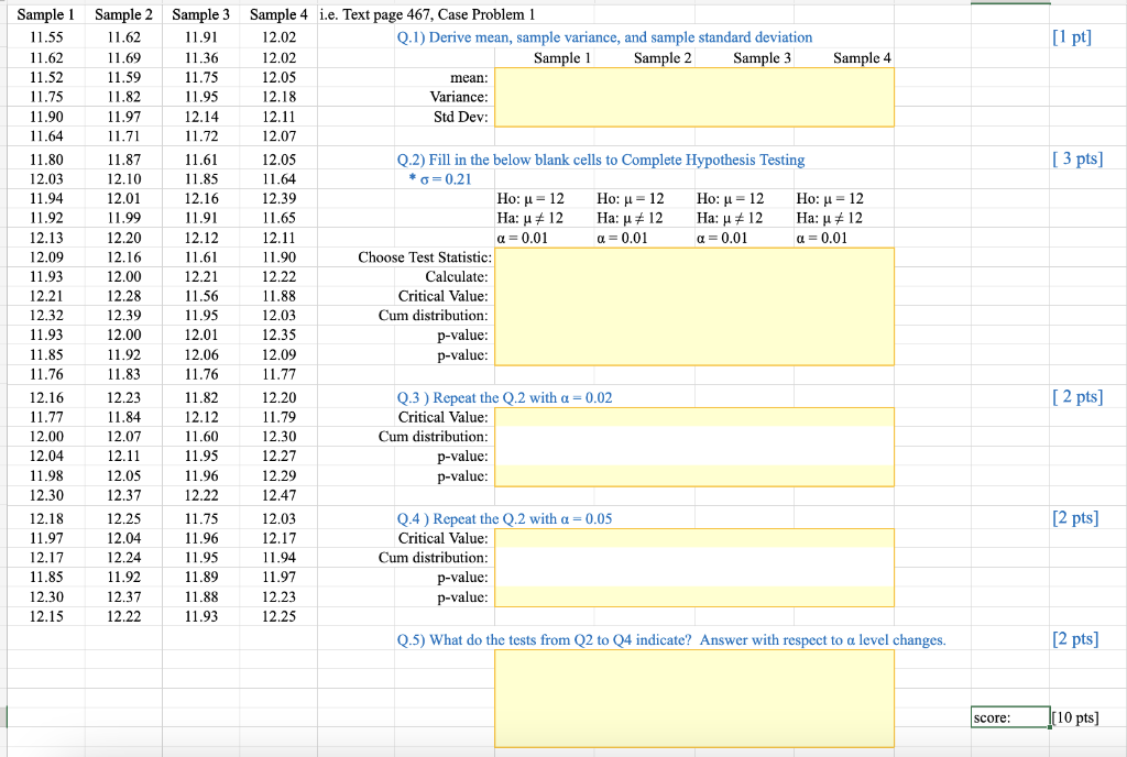 Solved \begin{tabular}{|c|c|c|c|} \hline Sample 1 & Sample 2 | Chegg.com